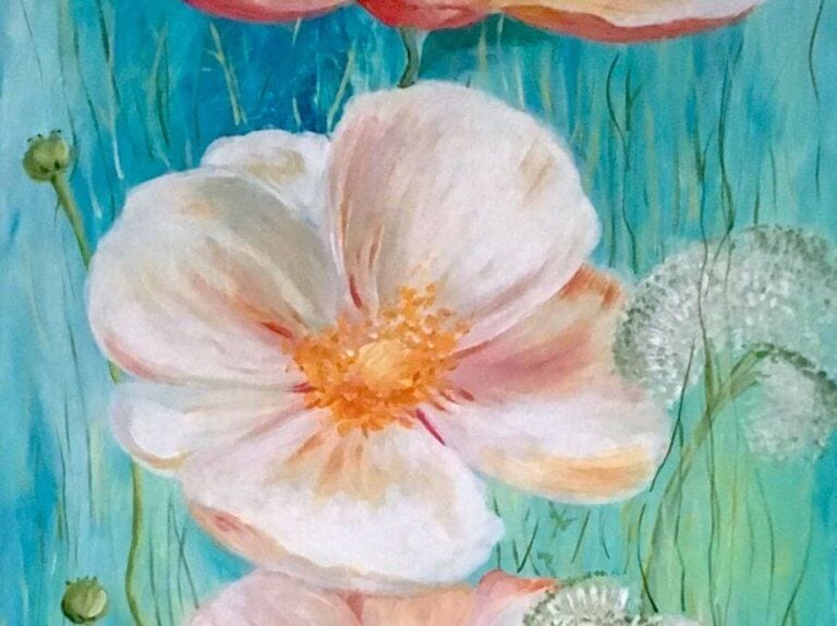 Blumen malen mit Acrylfarben - in 8 einfachen Schritten • Creative - Club